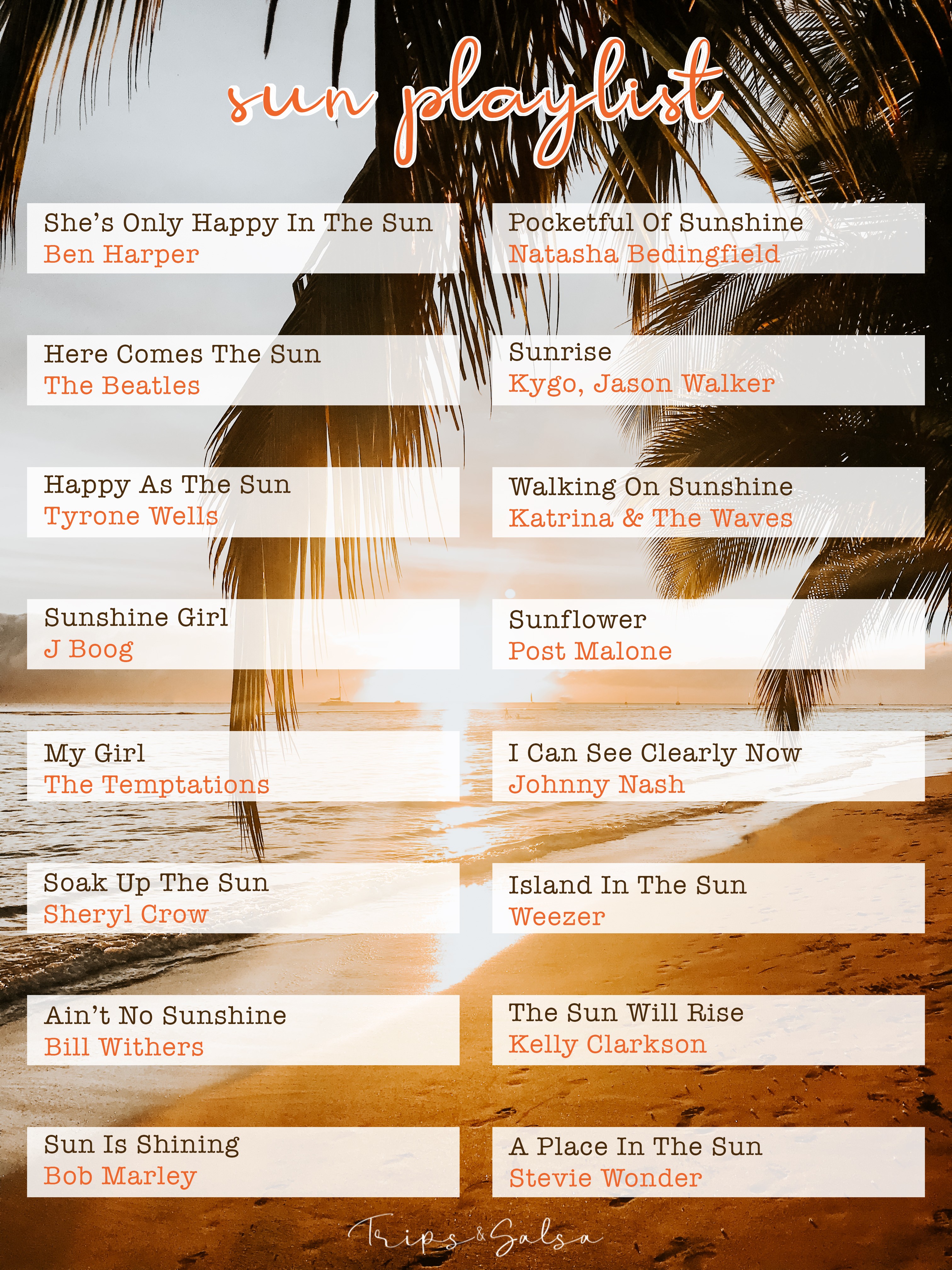 Songs about the SUN – Playlist | Trips & Salsa
